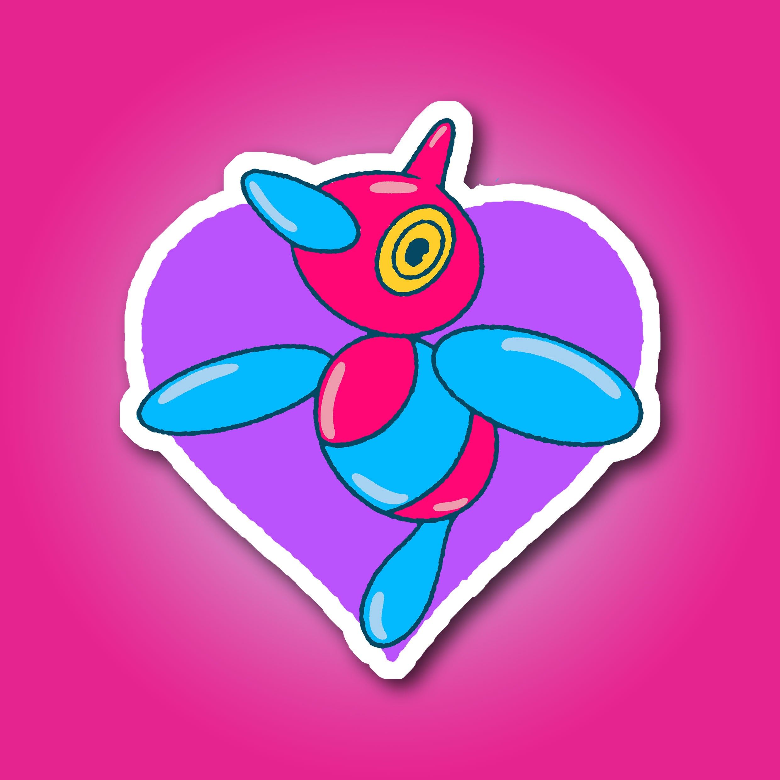 Porygon-z Valentines Day Vinyl Sticker – PoryCo